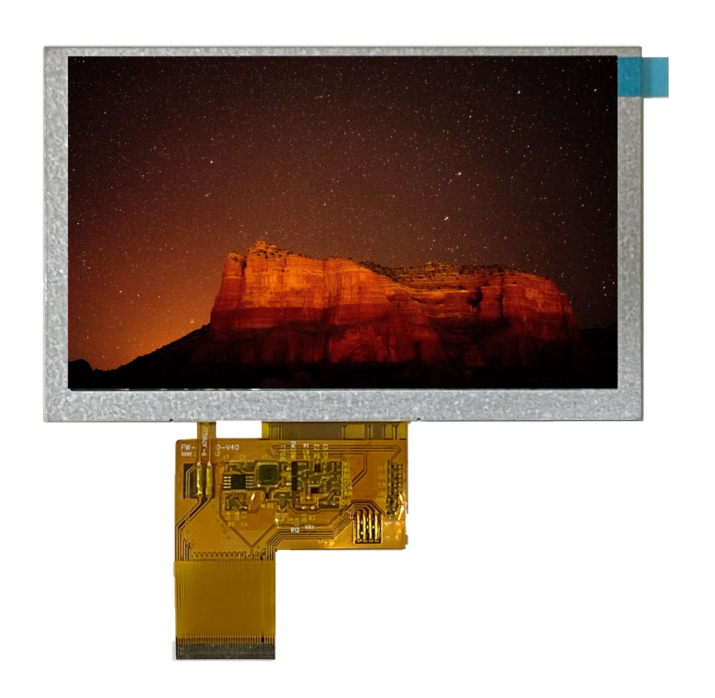 XF050WV02A-ITHL 5 inches, IPS LCD, 800x480, 600nits, 40pins TTL ...